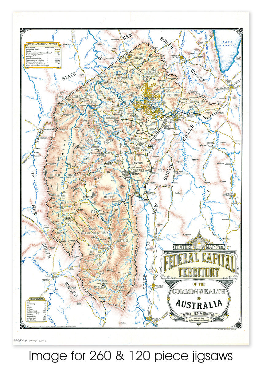 Federal Capital Territory - 1929 – Now & Then Jigsaws